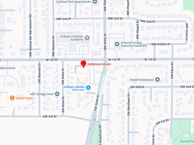 16. ambrosia donuts map