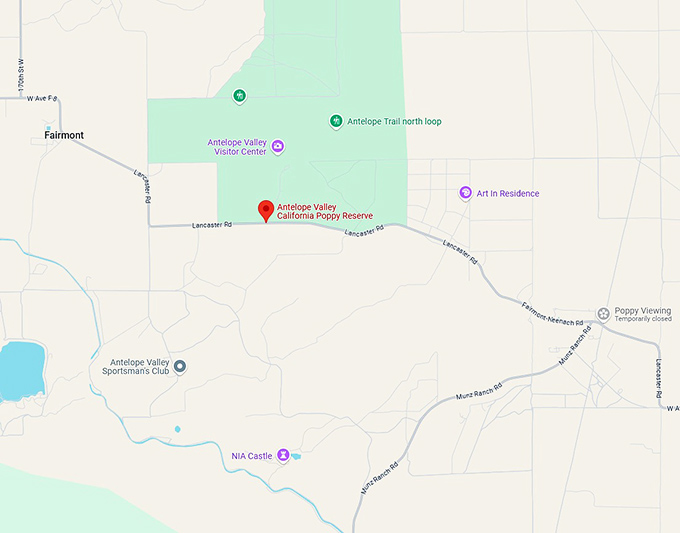 16. antelope valley poppy reserve map
