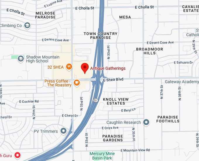 16. antique gatherings map
