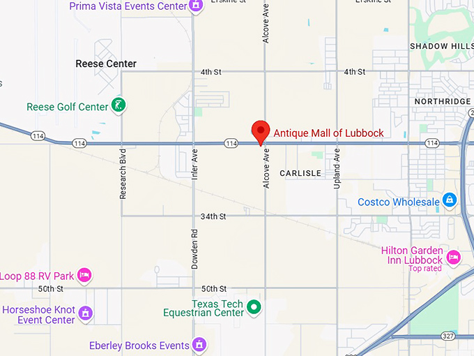 16. antique mall of lubbock map