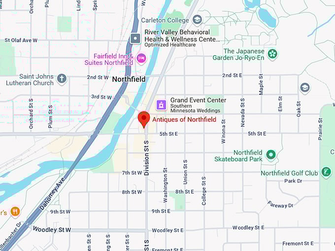 16. antiques of northfield map