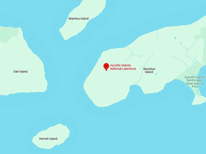 16. apostle islands national lakeshore map