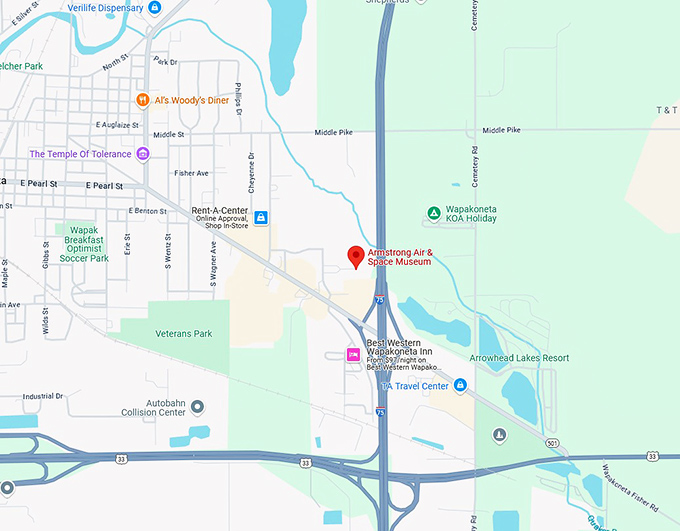 16. armstrong air & space museum map