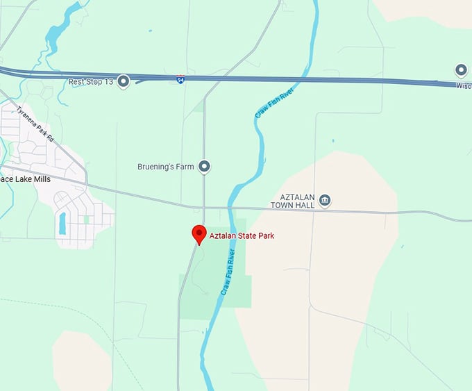 16. aztalan state park map