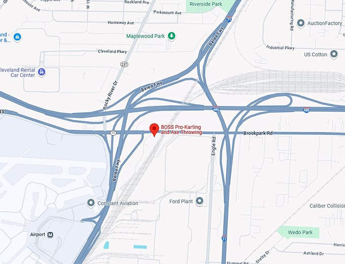 16. boss pro karting and axe throwing map