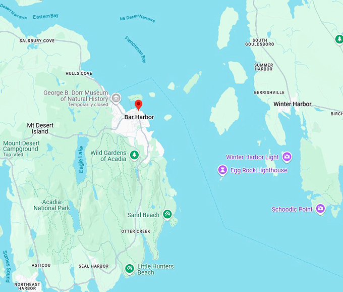 16. bar harbor map