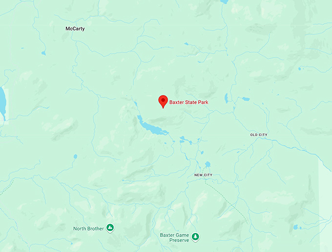 16. baxter state park map