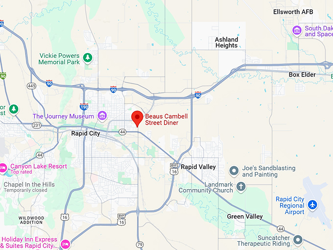 16. beaus cambell street diner map