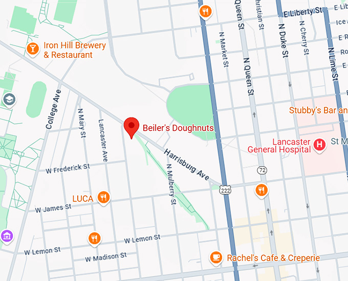 16. beiler's doughnuts map