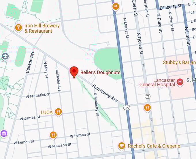 16. beiler's doughnuts map