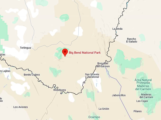 16. big bend national park map