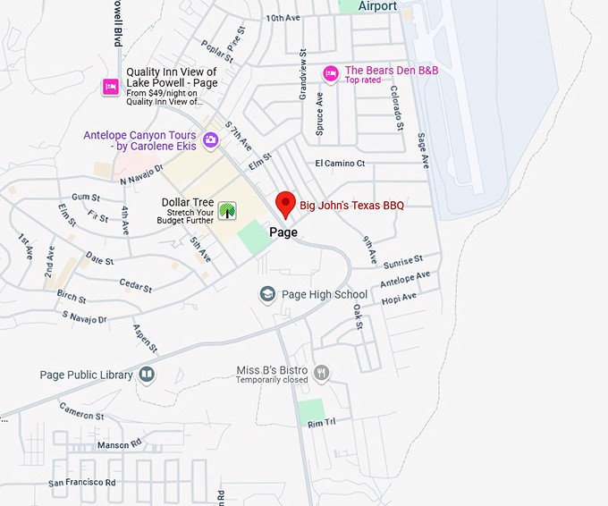 16. big john's texas bbq map