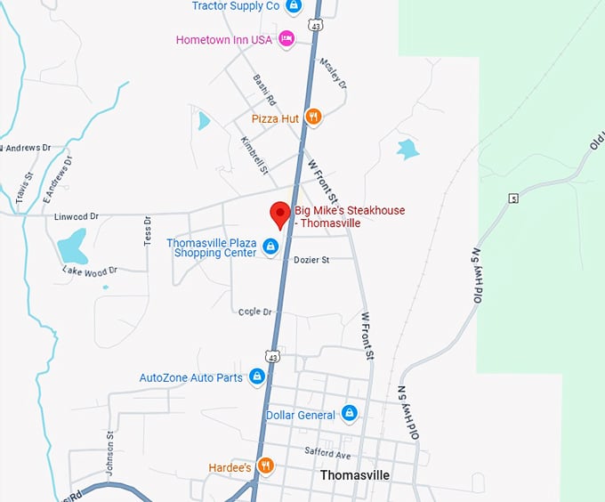 16. big mike's steakhouse thomasville map