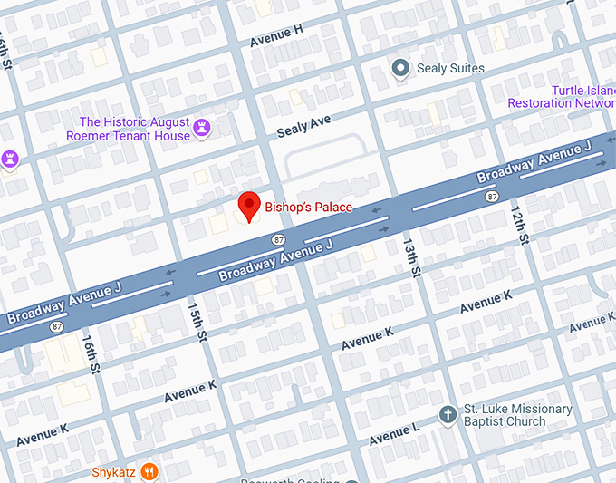 16. bishop's palace map