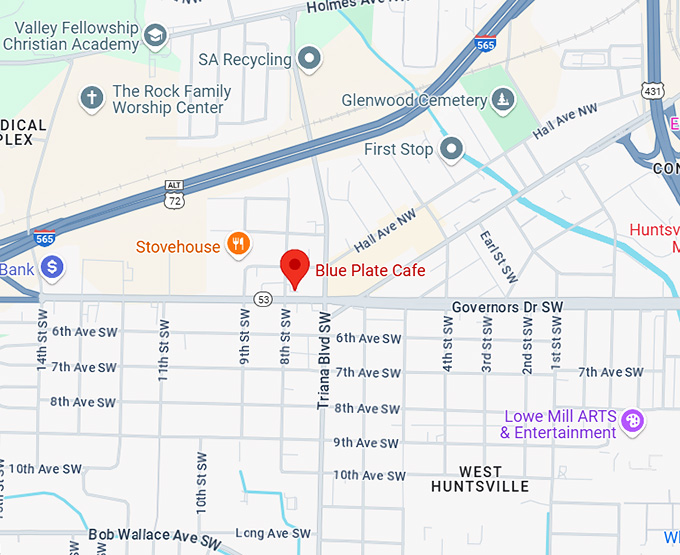 16. blue plate cafe map