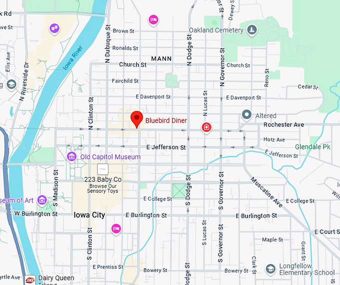 16. bluebird diner map