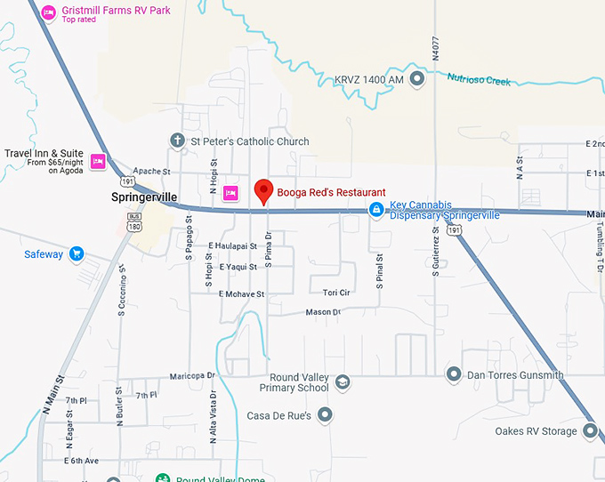 16. booga red's restaurant map
