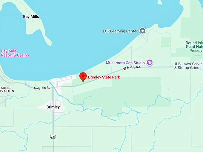 16. brimley state park map