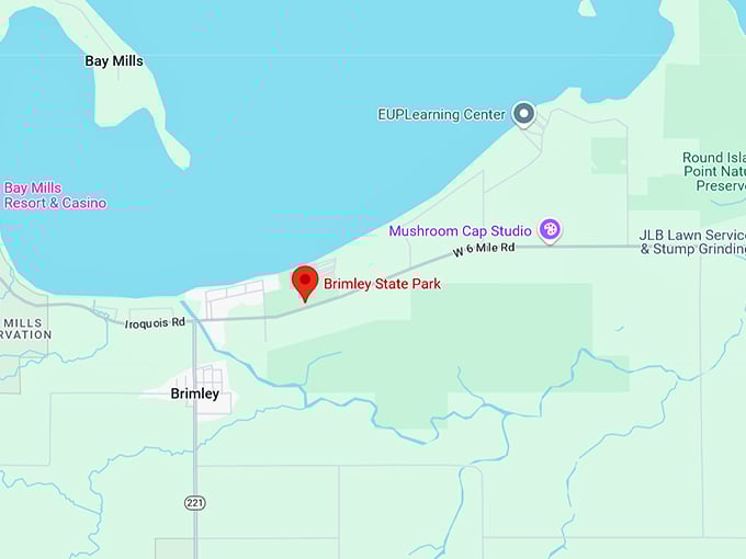 16. brimley state park map