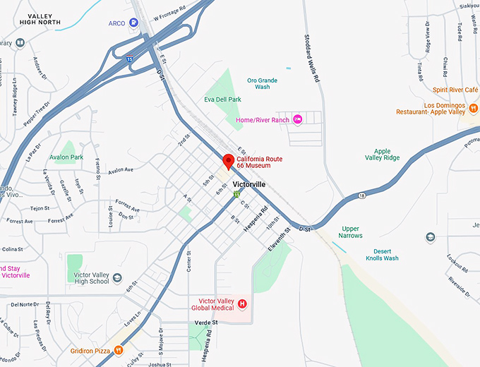 16. california route 66 museum map