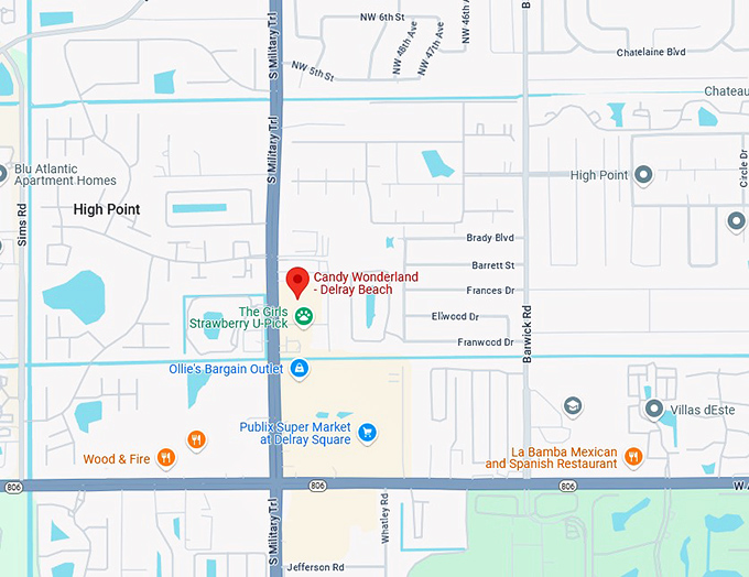 16. candy wonderland map