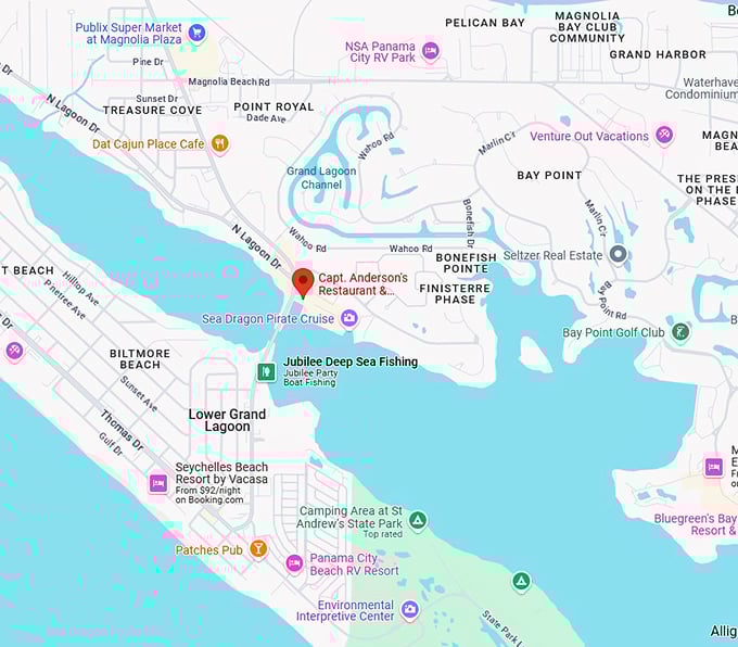 16. capt. anderson's restaurant map