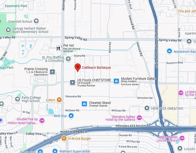 16. cattleack barbeque map]