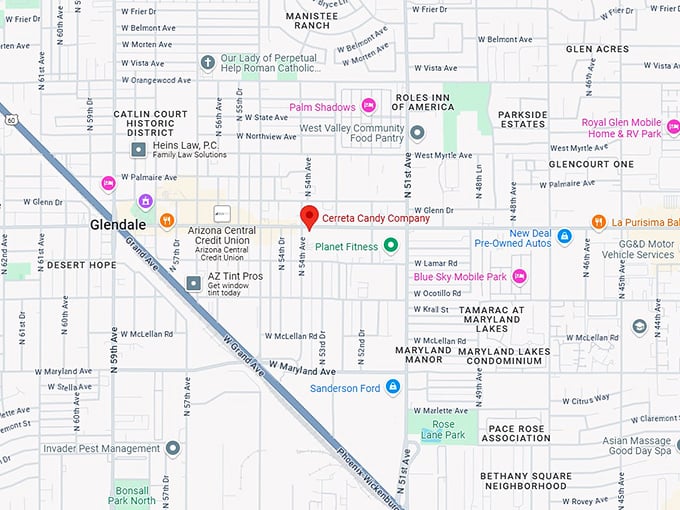 16. cerreta candy company map