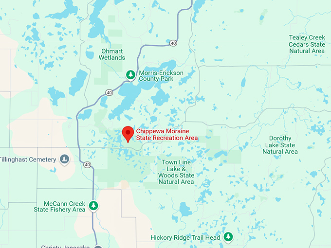 16. chippewa moraine state recreation area map