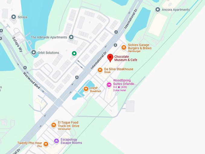 16. chocolate museum & cafe map