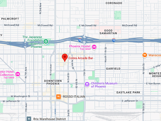 16. cobra arcade bar map