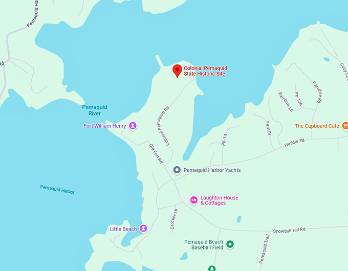 16. colonial pemaquid state historic site map
