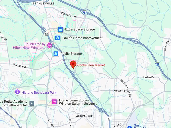 16. cooks flea market map