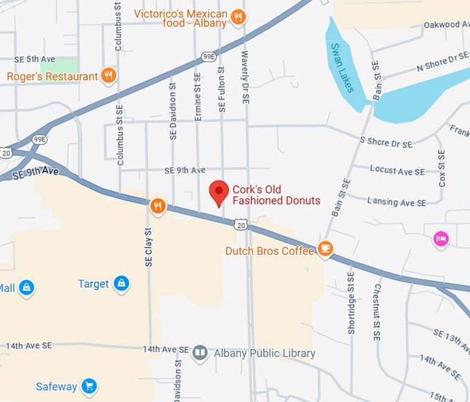 16. cork's old fashioned donuts map