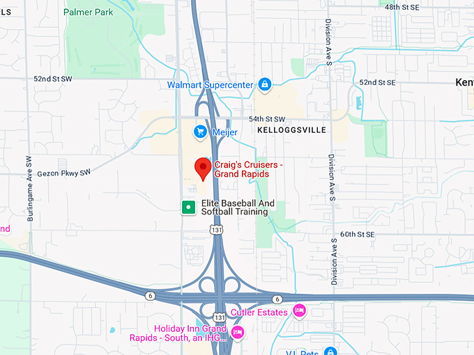 16. craig's cruisers grand rapids map