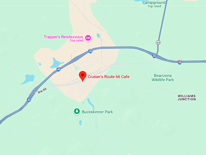 16. cruiser's route 66 cafe map