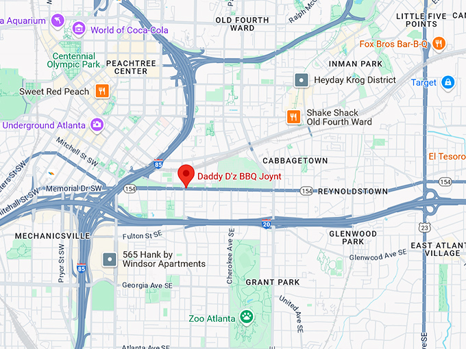 16. daddy d'z bbq joynt map