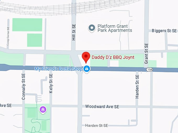 16. daddy d'z bbq joynt map