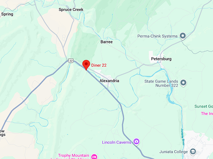 16. diner 22 map