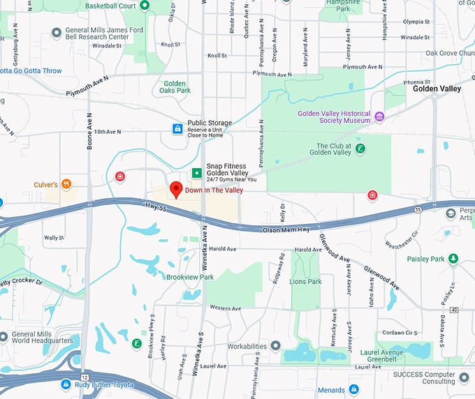 16. down in the valley map