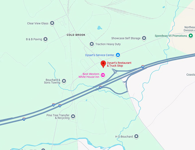 16. dysart's restaurant & truck stop map