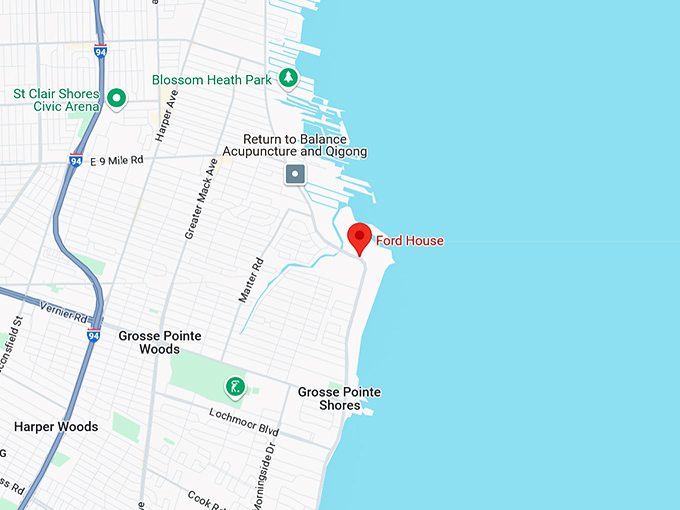 16. edsel & eleanor ford house map