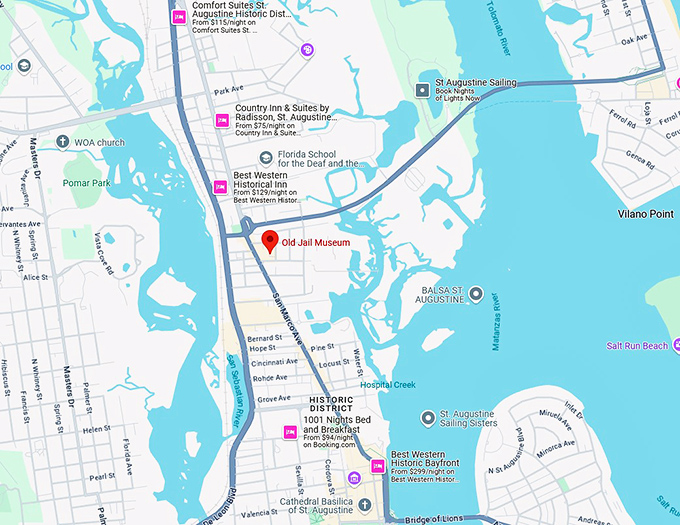 16. eerie jail museum map