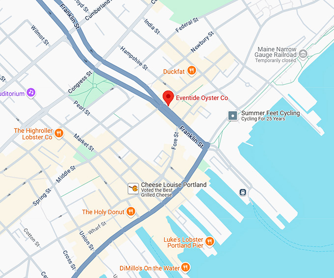 16. eventide oyster co. map