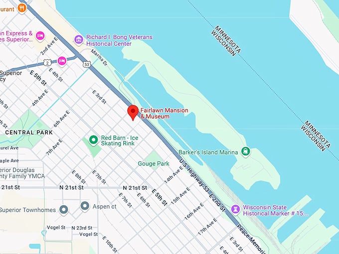 16. fairlawn mansion & museum map