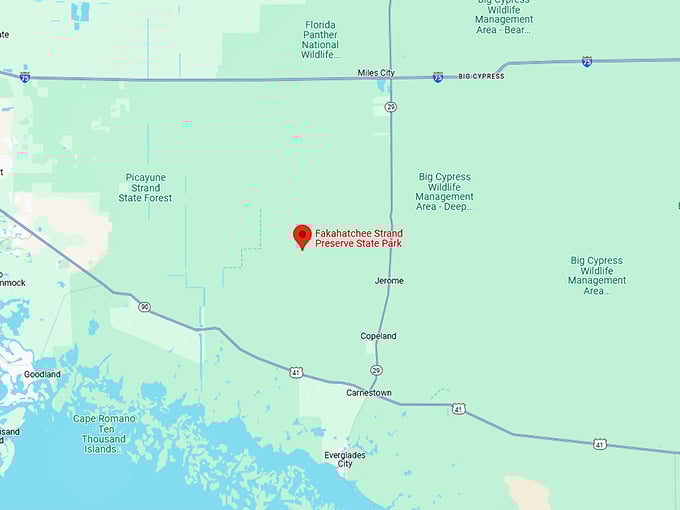 16. fakahatchee strand preserve state park map