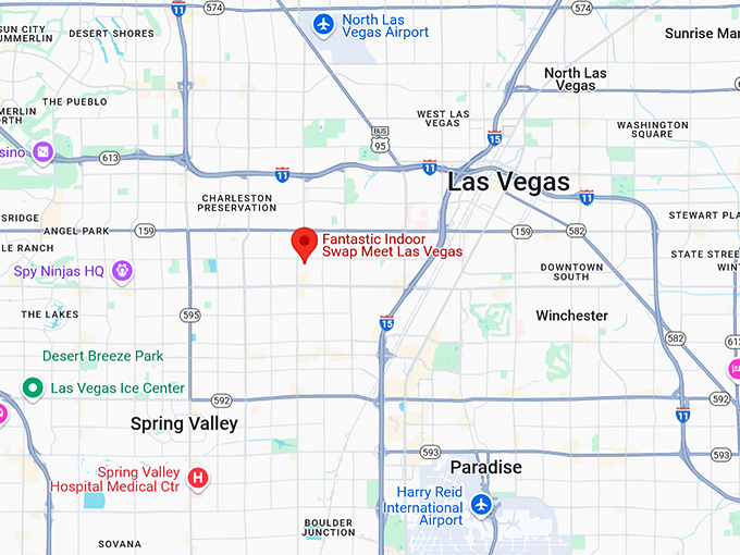 16. fantastic indoor swap meet las vegas map