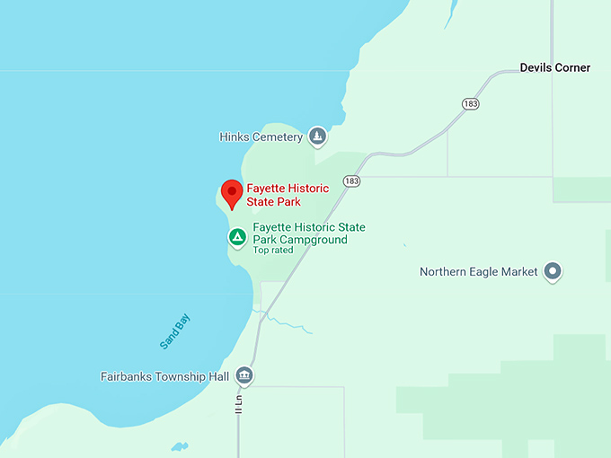 16. fayette historic state park map