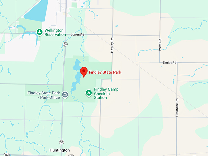 16. findley state park map