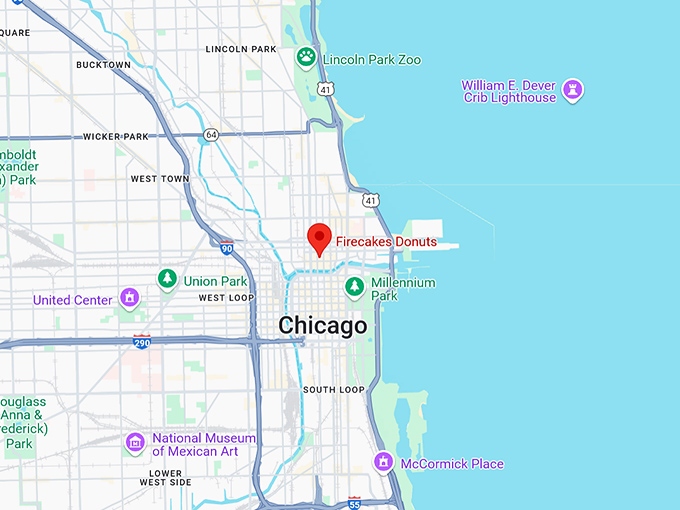 16. firecakes donuts map